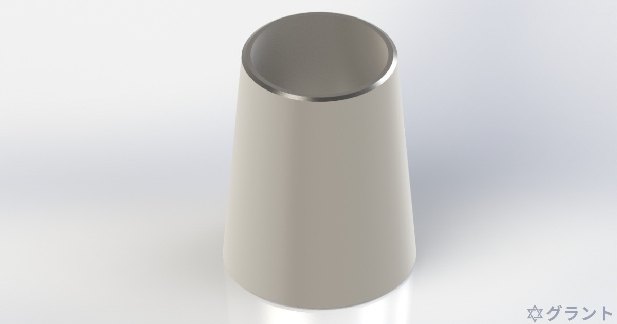 【突合せ溶接式管継手 ステンレス Sch10S】CADデータ（2D・3D）｜ダウンロード