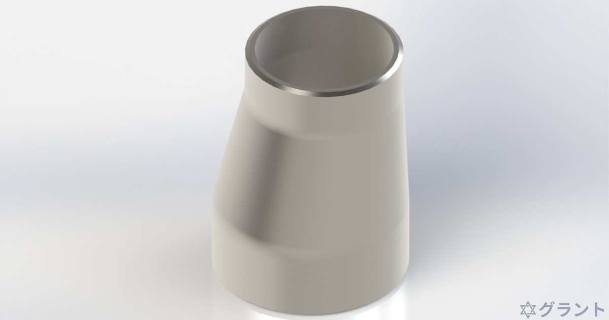 【突合せ溶接式管継手 ステンレス Sch20S】CADデータ（2D・3D）｜ダウンロード