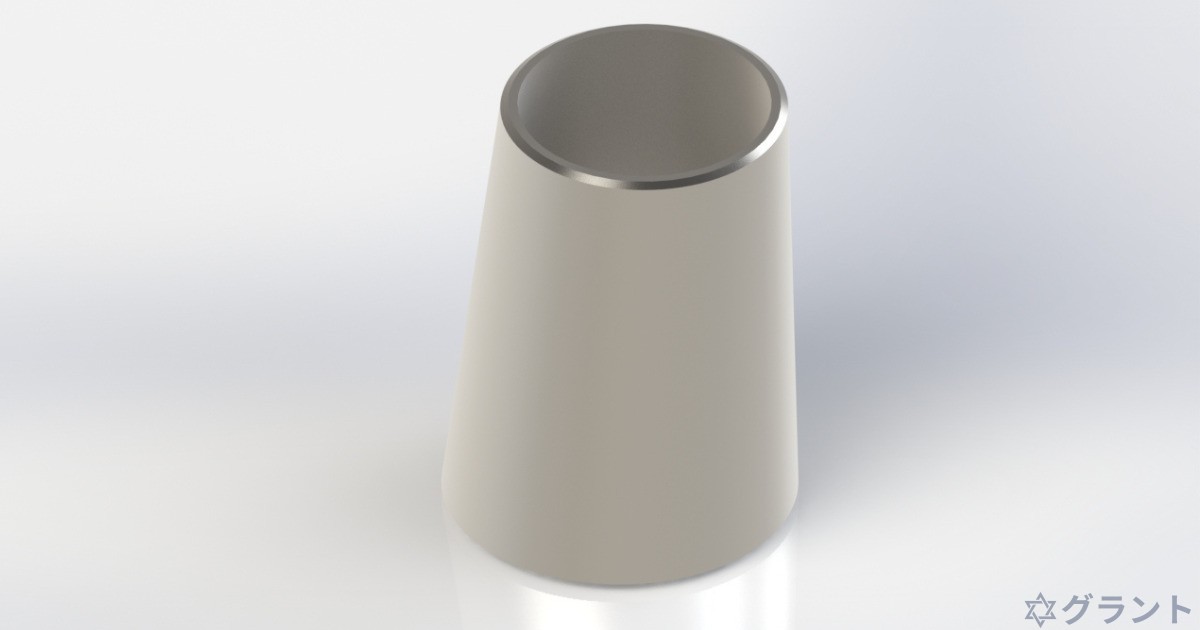 【突合せ溶接式管継手 ステンレス Sch10S】CADデータ（2D・3D）｜ダウンロード