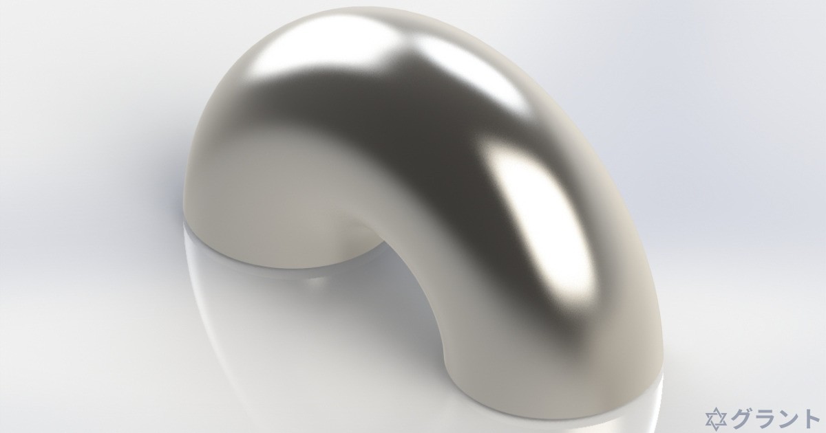 【突合せ溶接式管継手 ステンレス Sch20S】CADデータ（2D・3D）｜ダウンロード